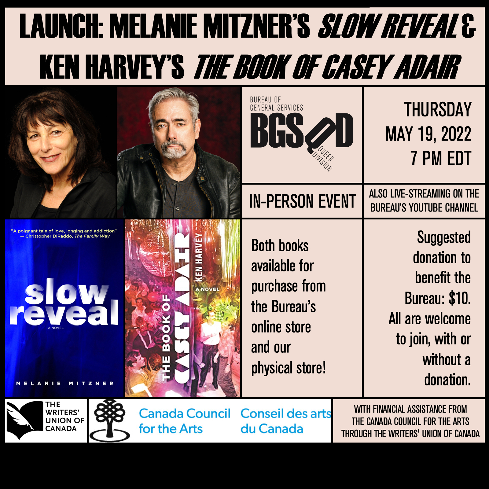 BOOK LAUNCH - SLOW REVEAL BY MELANIE MITZNER - Quebec Writers' Federation